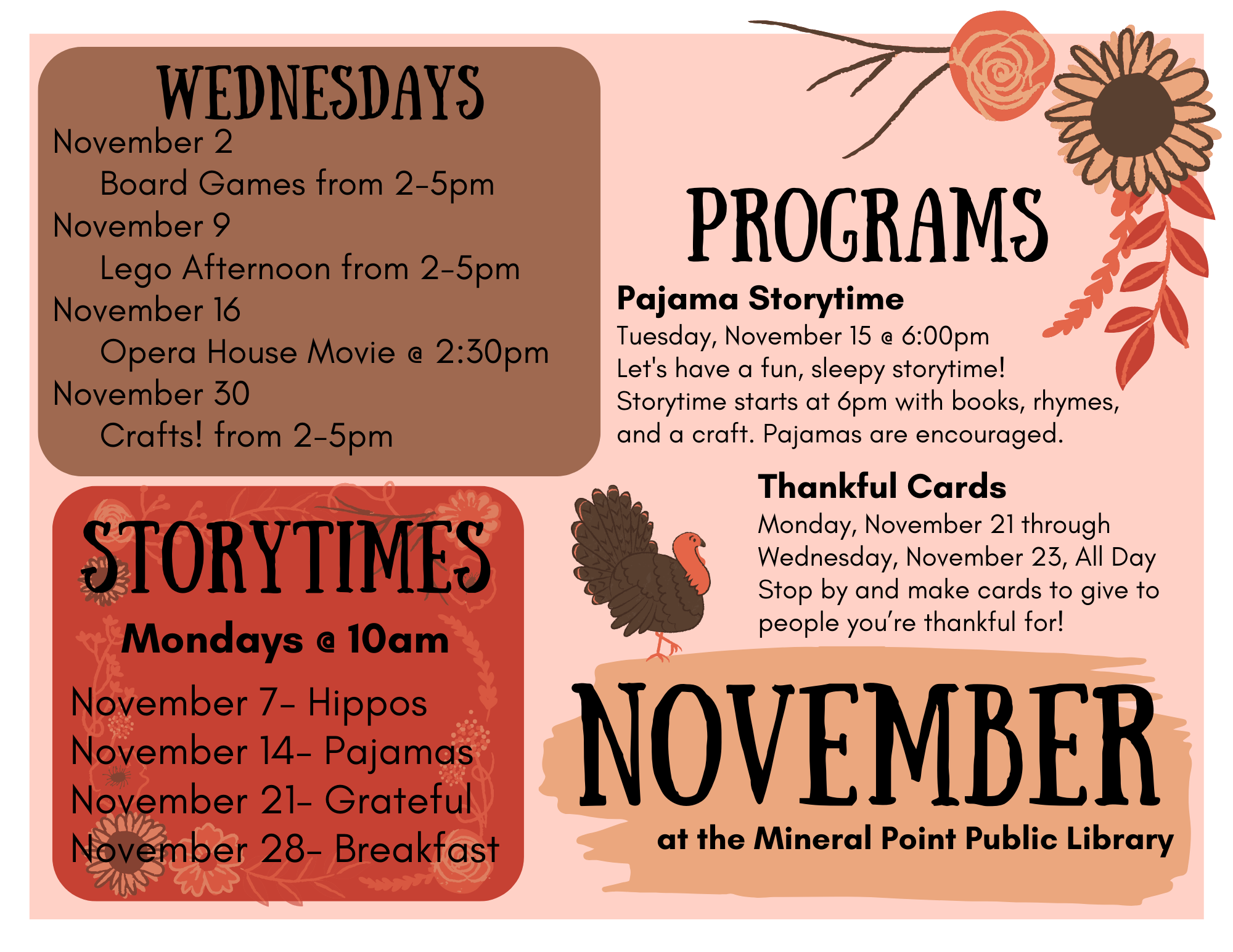 November Activities for Kids! – Mineral Point Public Library