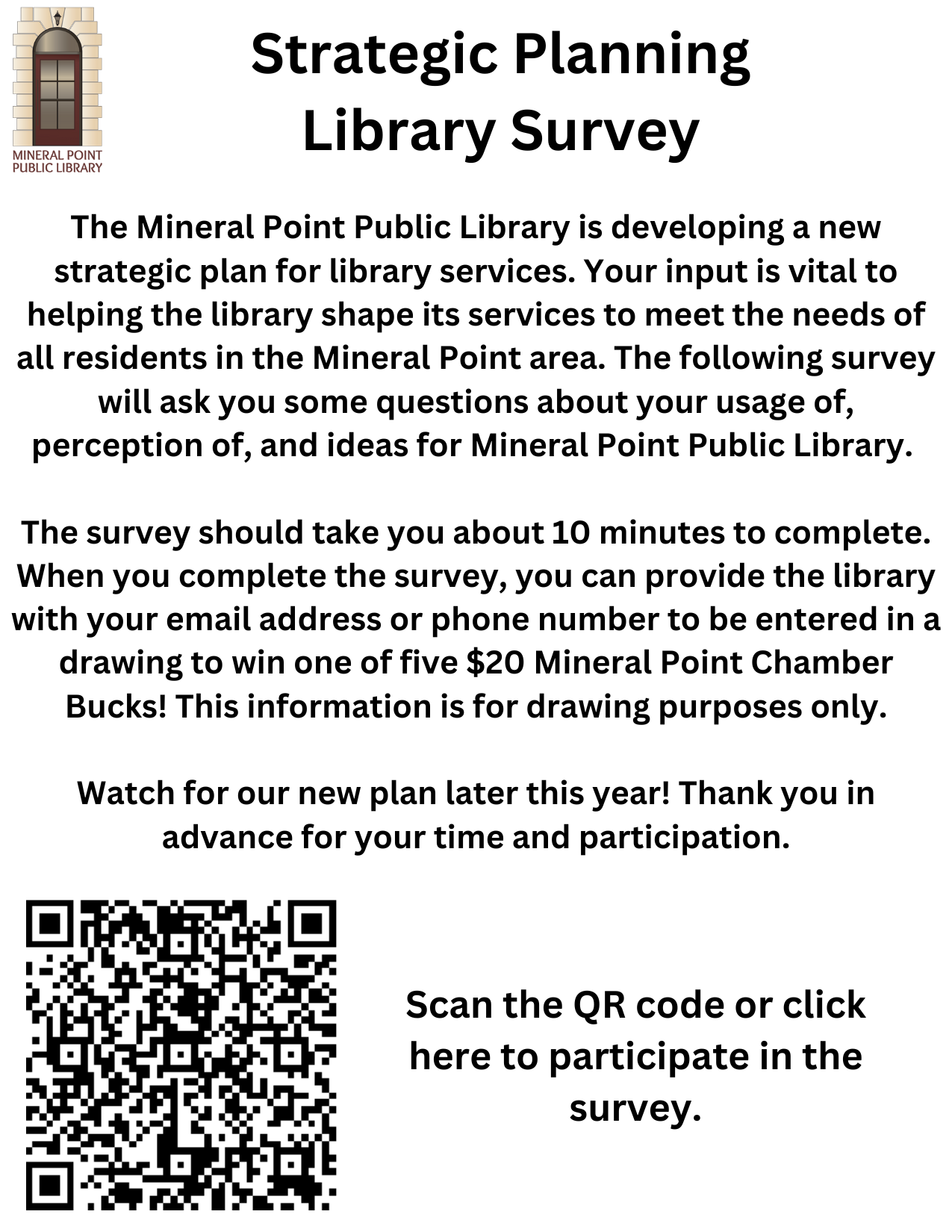 Strategic Planning Library Survey – Mineral Point Public Library