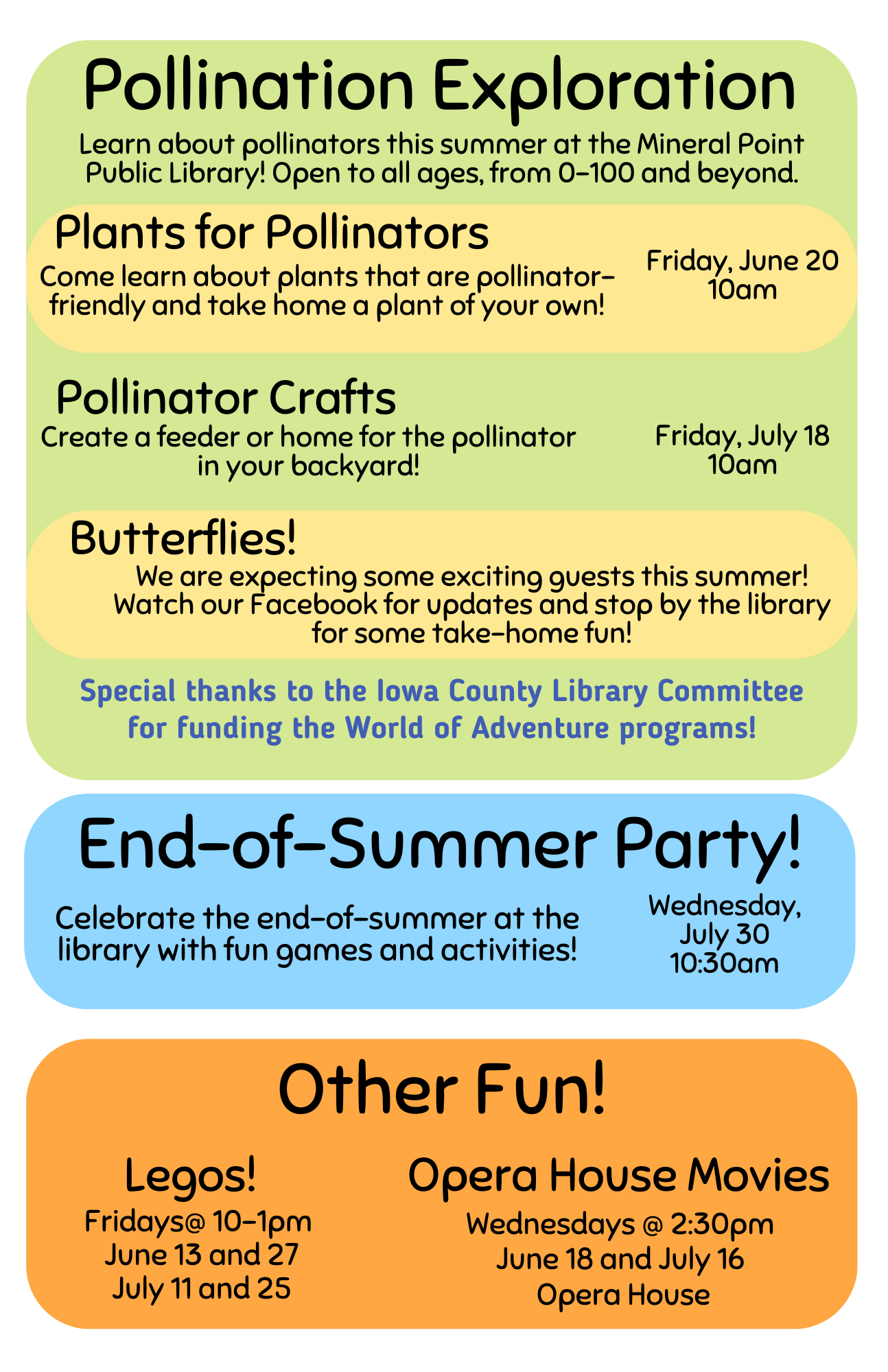 Summer at the Library 2025 – Mineral Point Public Library